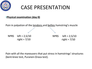 BILATERAL PROXIMAL HAMSTRING TENDINOPATHY IN ULTRAMARATHON RUNNER | PPT
