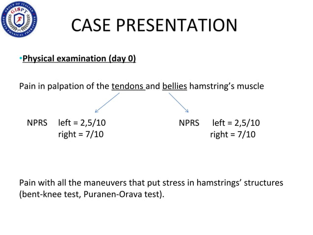 BILATERAL PROXIMAL HAMSTRING TENDINOPATHY IN ULTRAMARATHON RUNNER | PPT