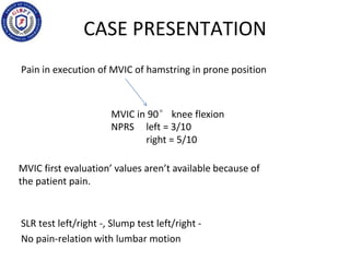 BILATERAL PROXIMAL HAMSTRING TENDINOPATHY IN ULTRAMARATHON RUNNER | PPT
