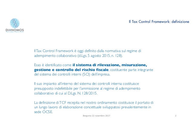 Tax Control Framework in the Italian legislation