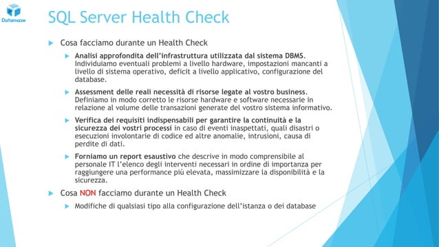 SQL Server Health Check: le slide del webinar | PPT
