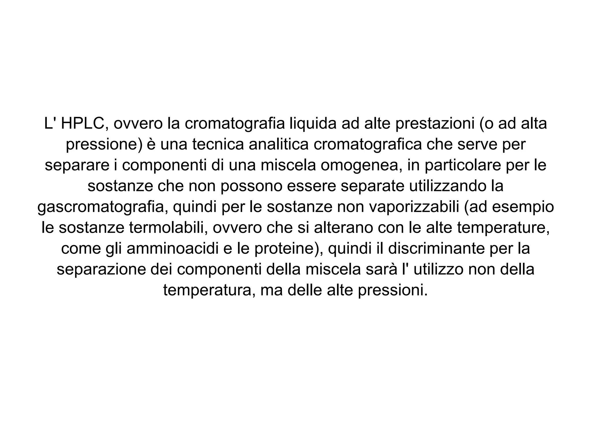 Presentazione HPLC | PPTX
