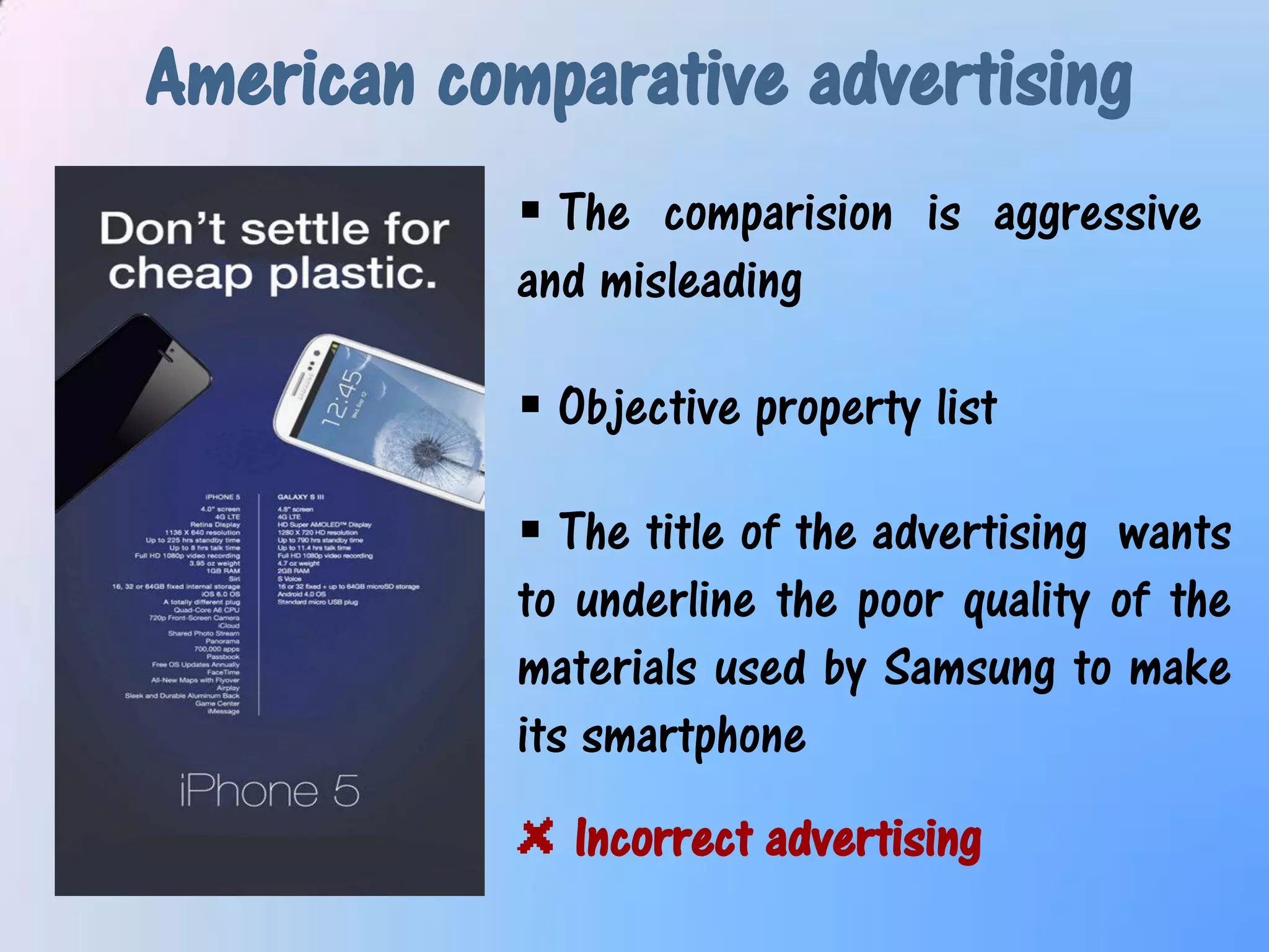 Presentazione "The comparative advertising" | PPT