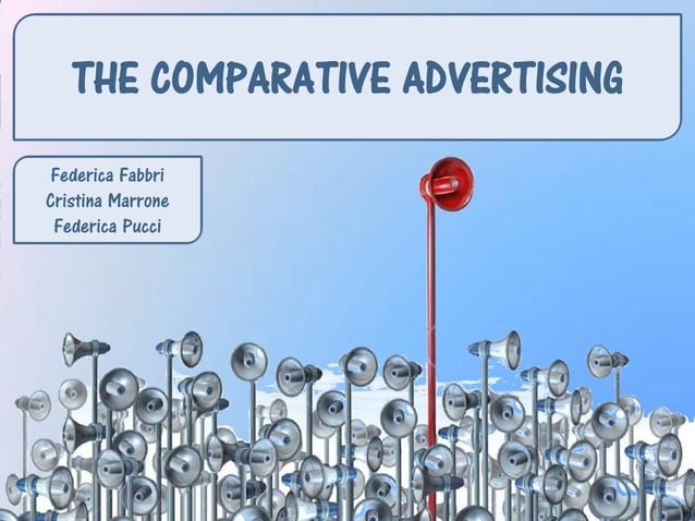 Presentazione "The comparative advertising" | PPT
