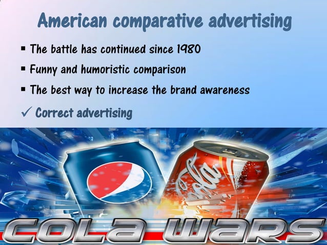 Presentazione "The comparative advertising" | PPT