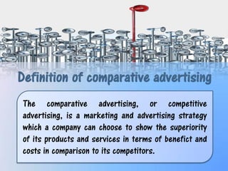 Presentazione "The comparative advertising" | PPT