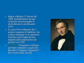 Presentazione In Power Point Di Alessandro Manzoni | PPT
