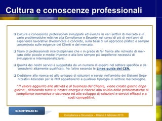 Presentazione istituzionale COMSEC | PDF | Business | Business and Finance