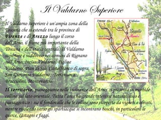 Presentazione itinerario del valdarno superiore per blog | PPT
