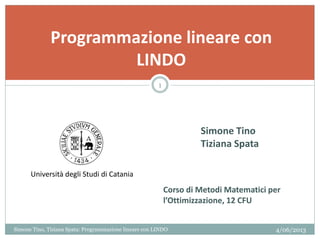 LINDO: Optimization Software | PPT