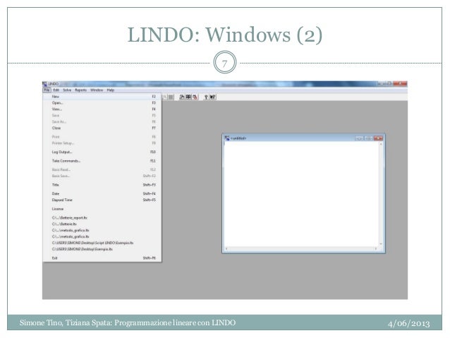 LINDO: Optimization Software