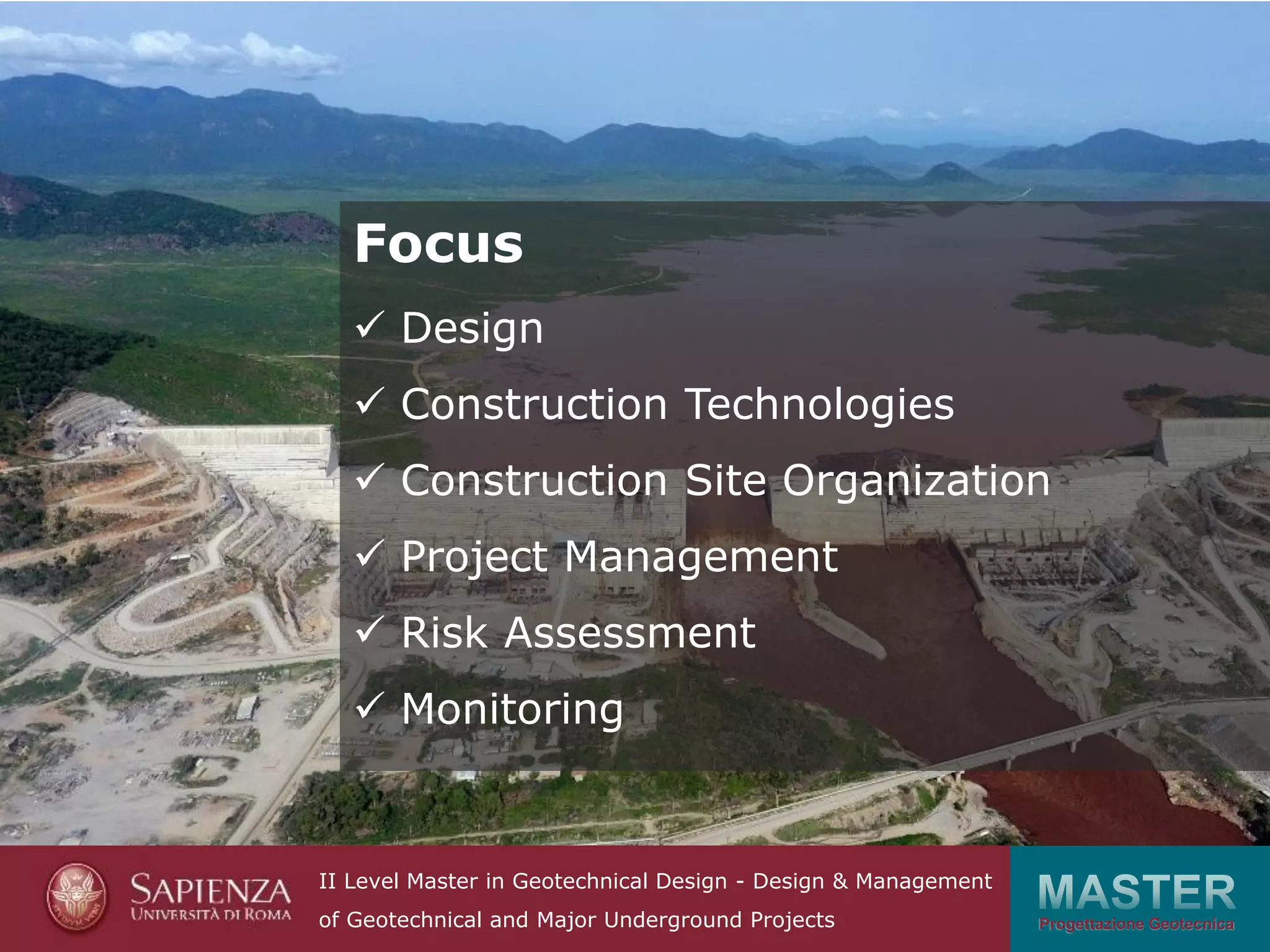 II Level Master in Geotechnical Design: Design & Management of ...