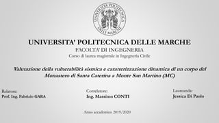 UNIVPM - Tesi di laurea di Jessica Di Paolo | PDF