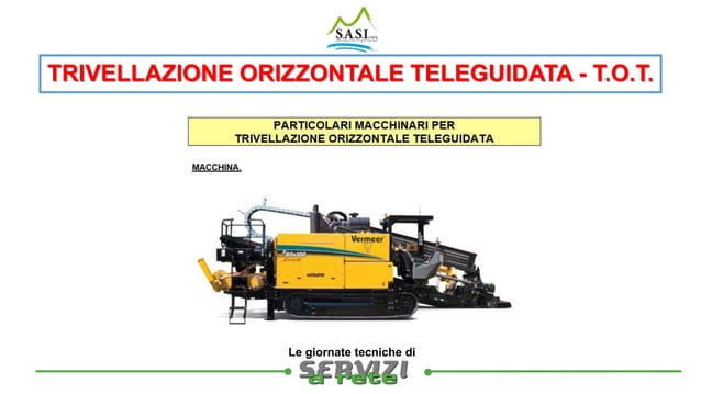Le applicazioni di SASI spa con sistemi no-dig | PPT