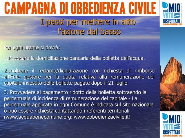 Campagna Obbedienza Civile - presentazione | PPT