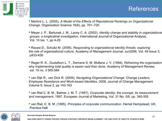 Corporate brand alignment and identity change. The case study of ...
