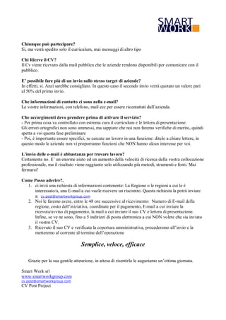 Cvpost- Invia il tuo CV | PDF
