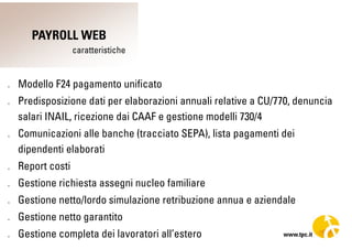 Presentazione Payroll WEB | PPT