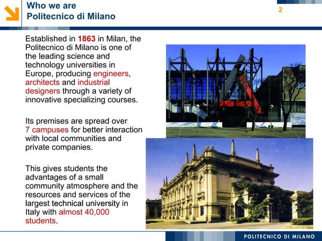 Presentazione polimi | PDF