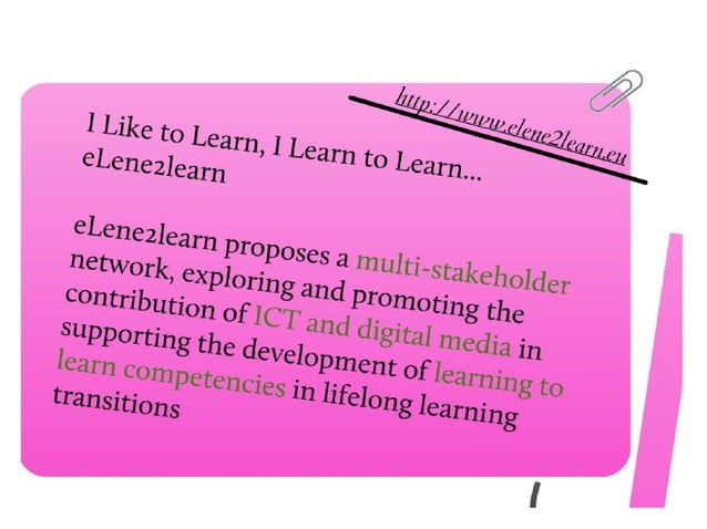 elearn2learn project explained | PPT