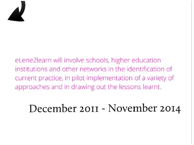 elearn2learn project explained | PPT