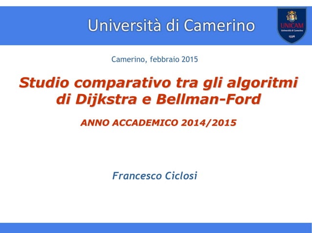 Studio comparativo tra gli algoritmi di Dijkstra e Bellman-Ford | PDF