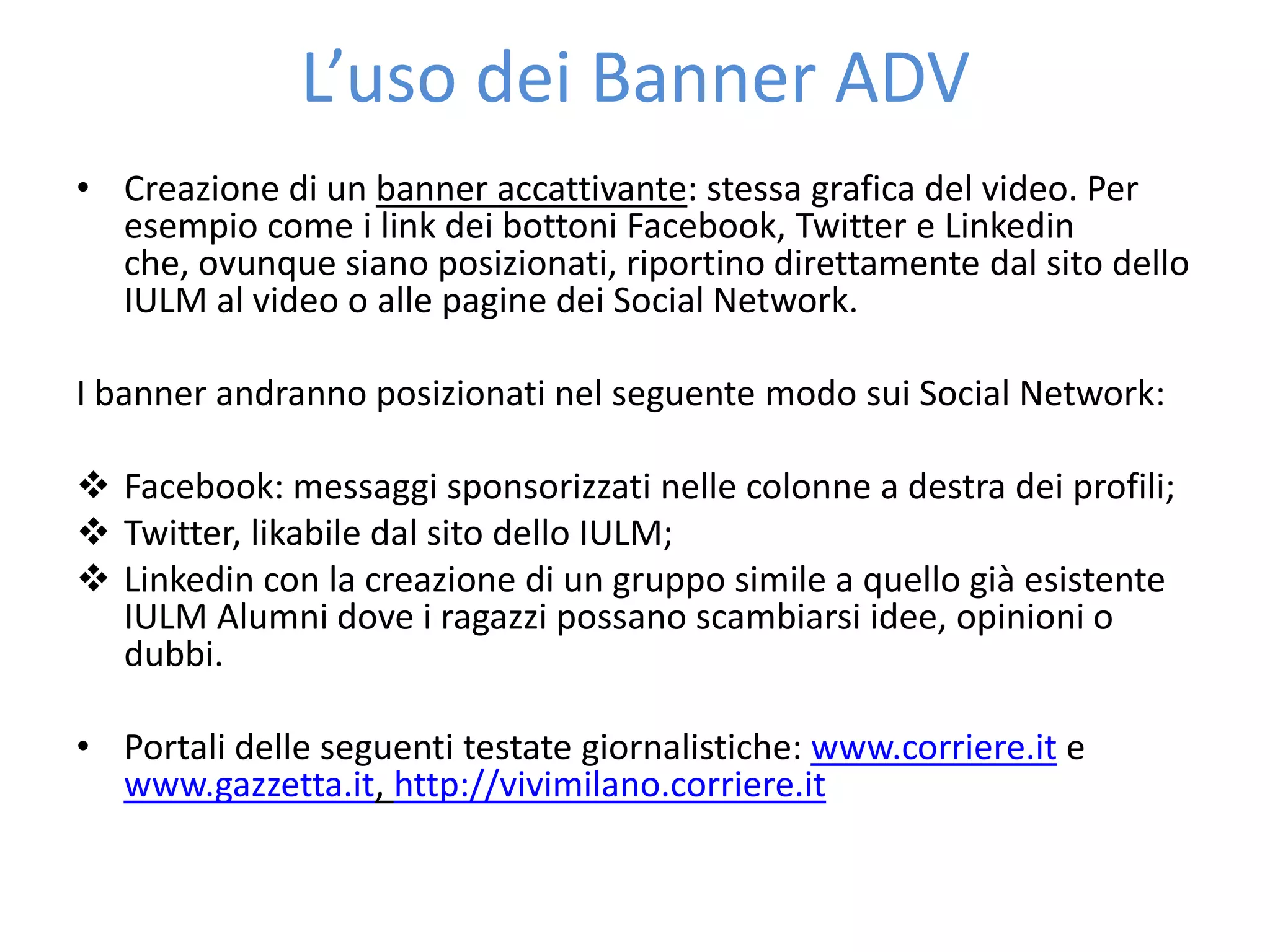 Progetto iulm-I parte | PPTX