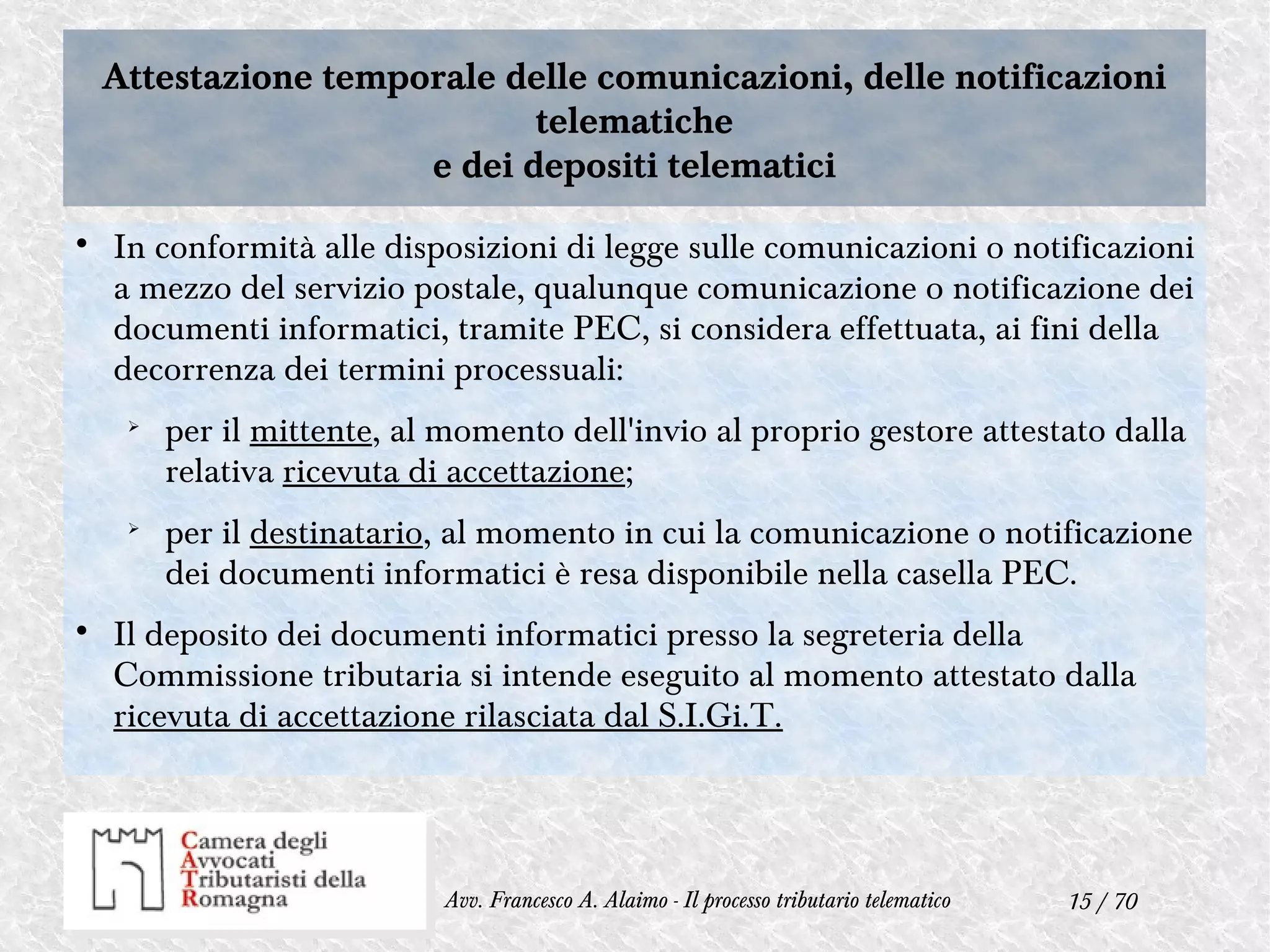 Il Processo Tributario Telematico (PTT) | ODP