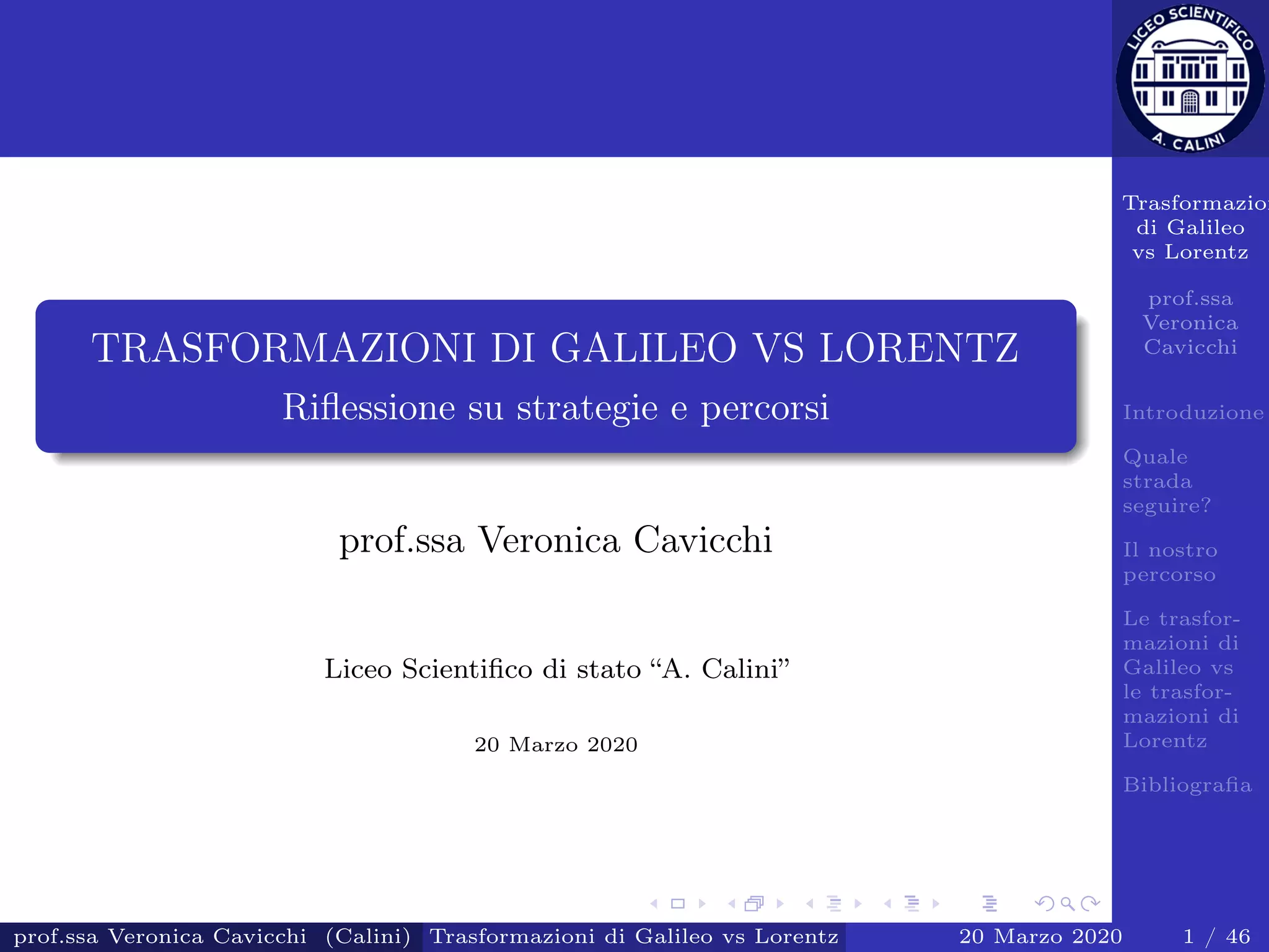 TRASFORMAZIONI DI GALILEO VS LORENTZ | PDF