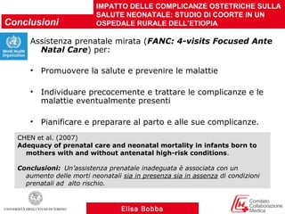 Impatto delle complicanze ostetriche sulla salute neonatale: studio di ...