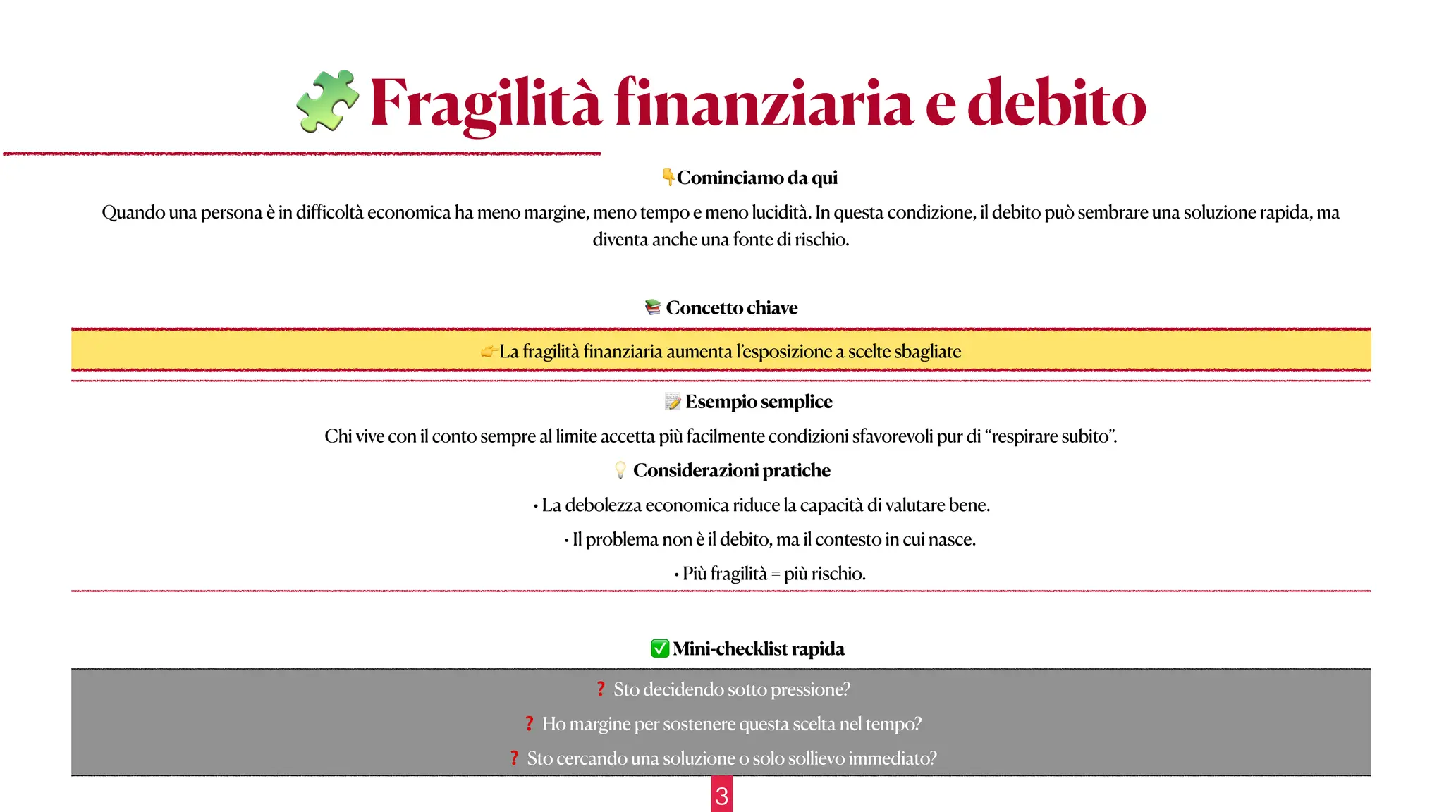 Rischi e debiti: quando la fragilità diventa una trappola | PDF