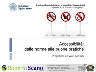 Accessibilità: dalle norme alle buone pratiche | PDF | Web Design and ...