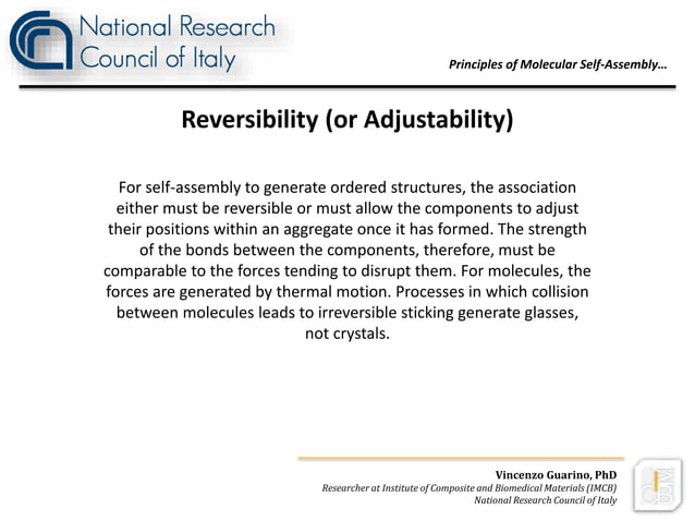 Self assembly technique in rigenerative medicine | PPTX