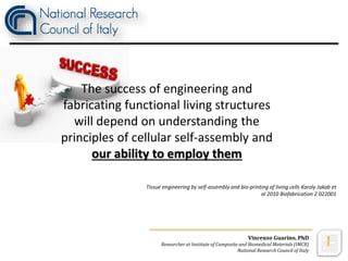 Self assembly technique in rigenerative medicine | PPTX