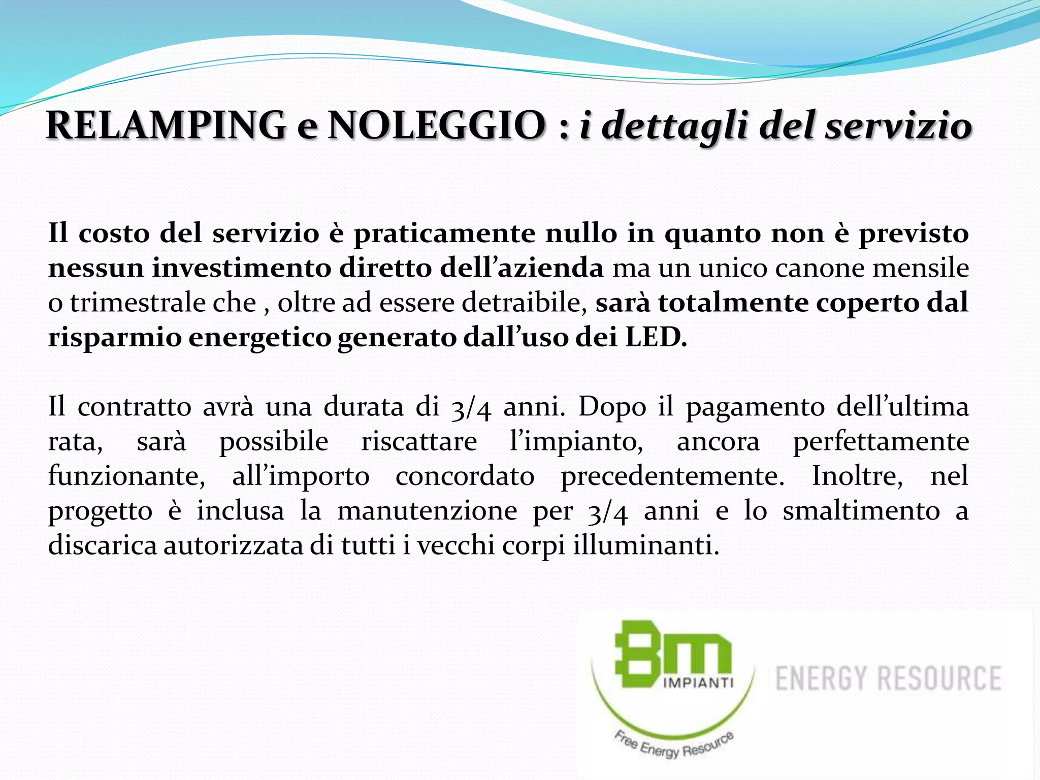 Presentazione servizio relamping | PPT