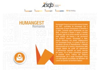Presentazione SGB Humangest Holding | PDF | Business | Business and Finance