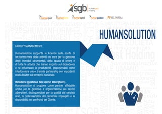 Presentazione SGB Humangest Holding | PDF | Business | Business and Finance