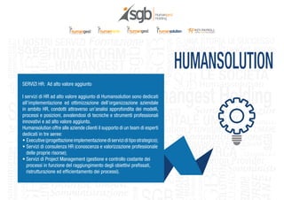 Presentazione SGB Humangest Holding | PDF | Business | Business and Finance