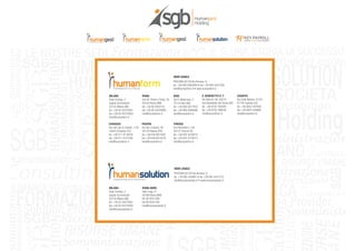 Presentazione SGB Humangest Holding | PDF | Business | Business and Finance
