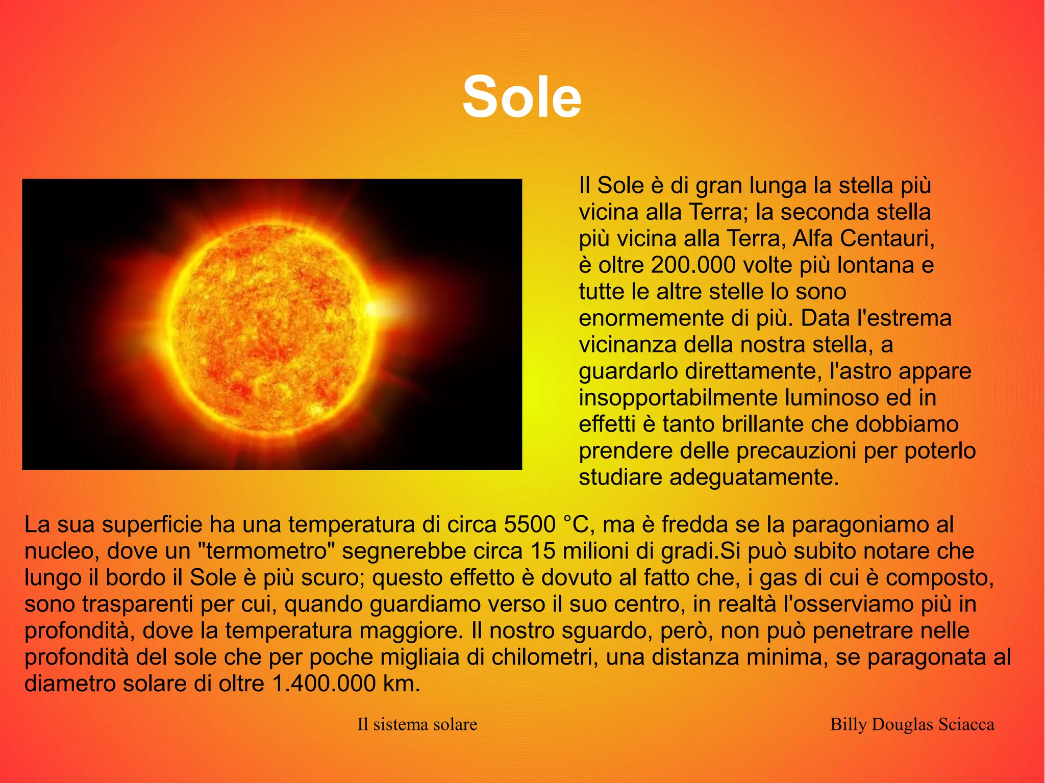 Presentazione sistema solare | ODP