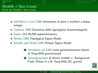 Geometria dei Modelli Sigma Non Lineari - Geometry of Nonlinear Sigma ...