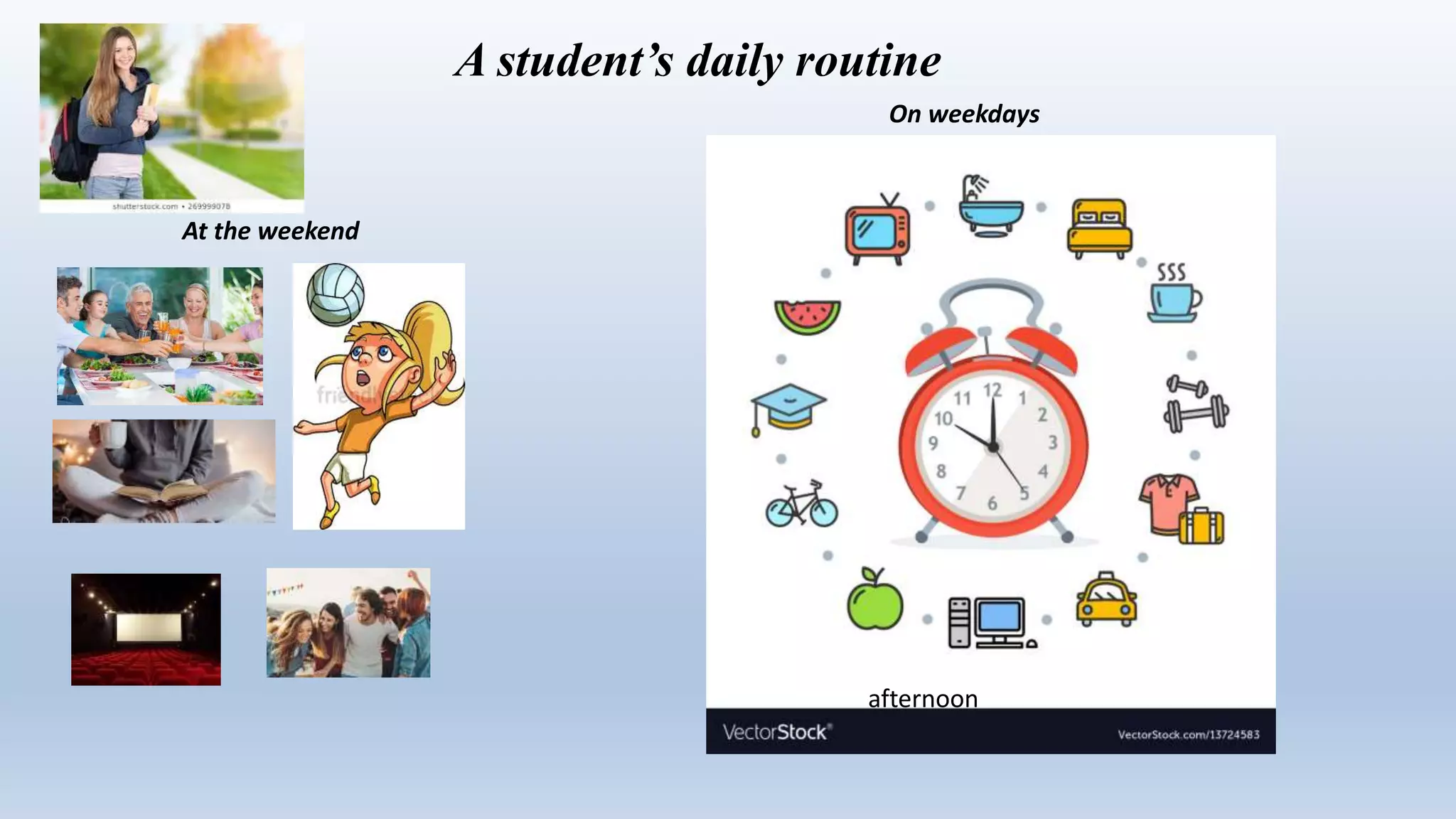 A student's daily routine | PPT