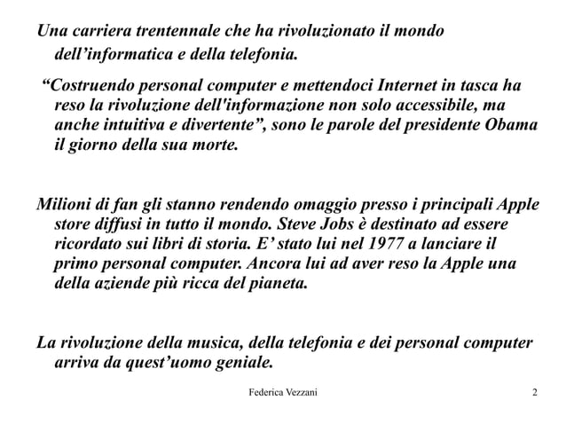 Presentazione steve jobs | PPT
