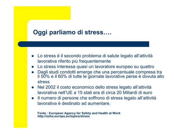 Presentazione Stress Lavoro Correlato | PDF | Diseases and Conditions ...