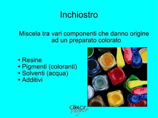 Lezione inchiostri Carraro | PPT