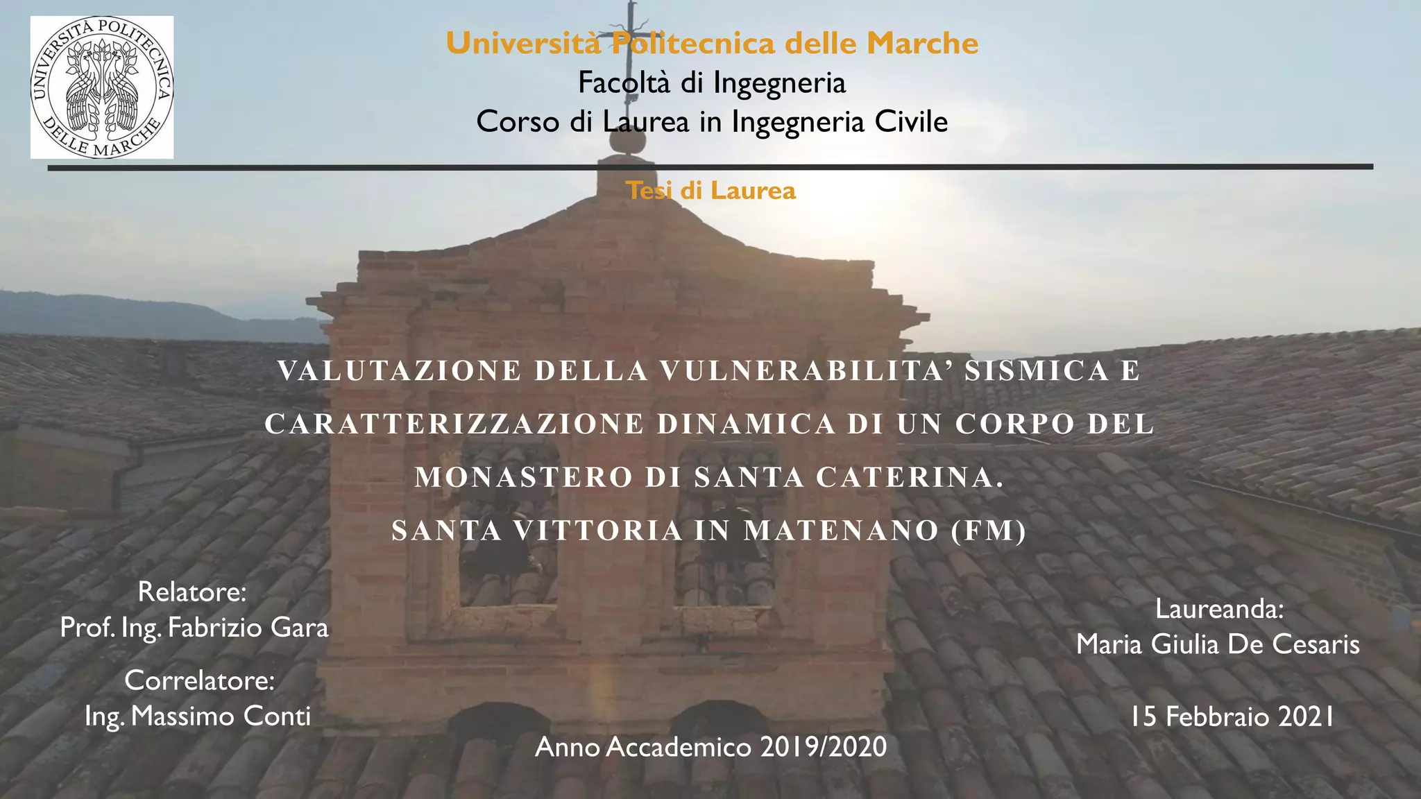 UNIVPM - Tesi di laurea di Maria Giulia De Cesaris | PPT