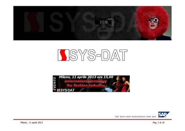 SYS-DAT per il Fashion V. 2.0 - SAP Business One in One Day 2013 ...