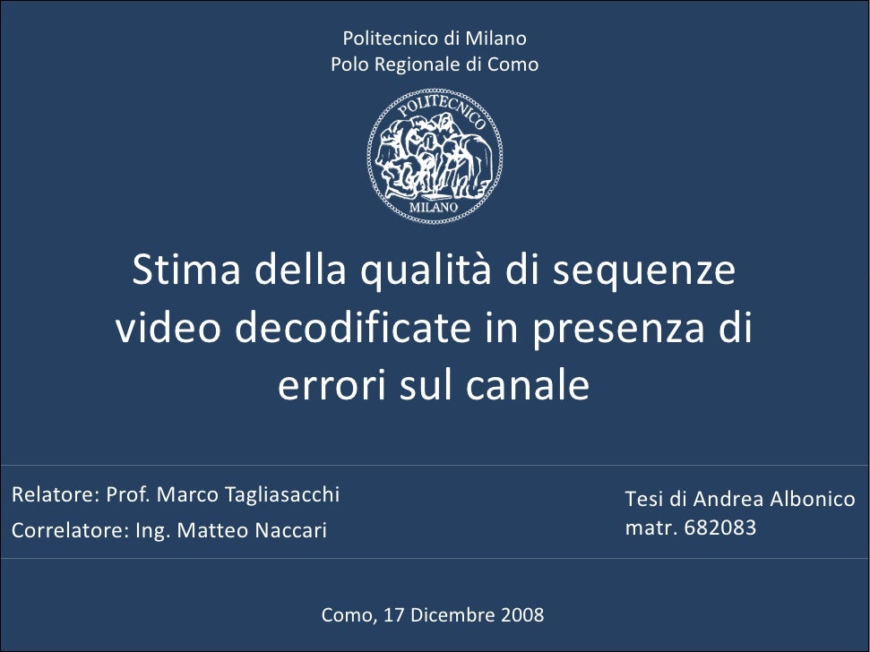 Presentazione Tesi