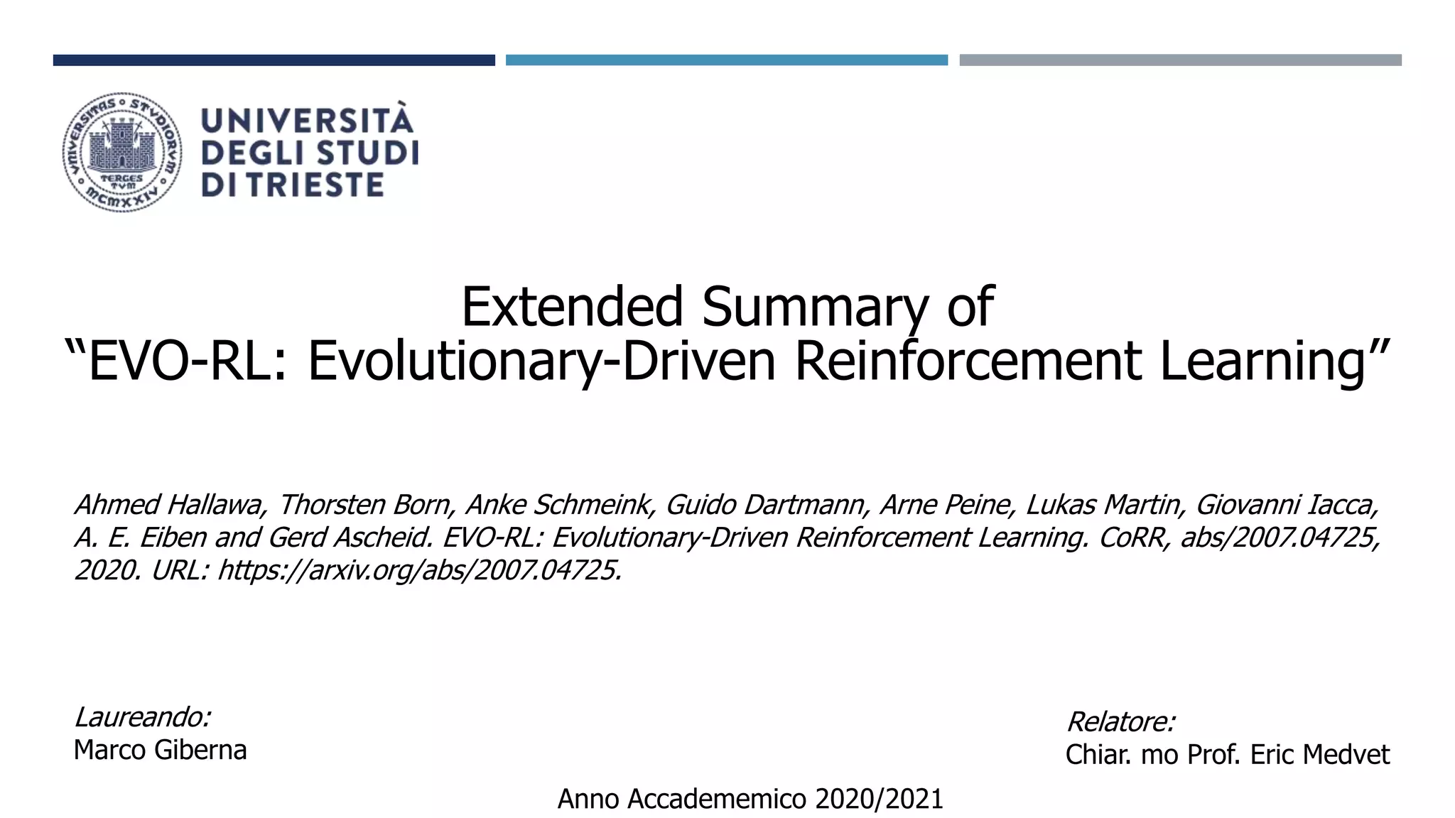 Extended Summary of "EVO-RL: Evolutionary-Driven Reinforcement Learning ...