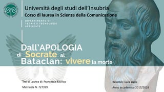 Presentazione tesi di laurea in Powerpoint | PDF